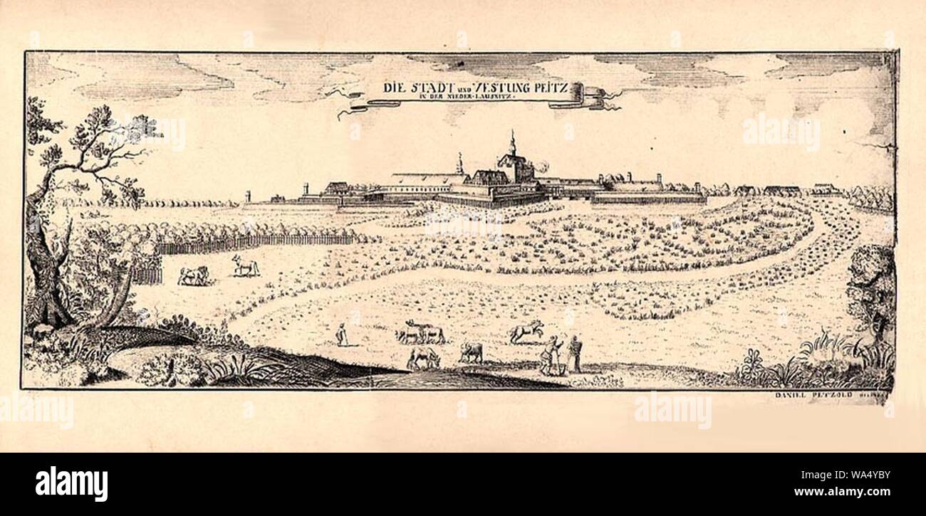 Die Stadt und Festung Peitz in der Nieder-Lausitz Stock Photo - Alamy