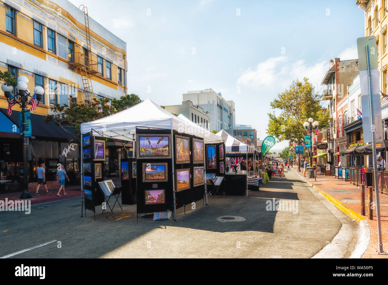 San Diego/USA - August 11, 2019. San Diego Sunday Street Market ...