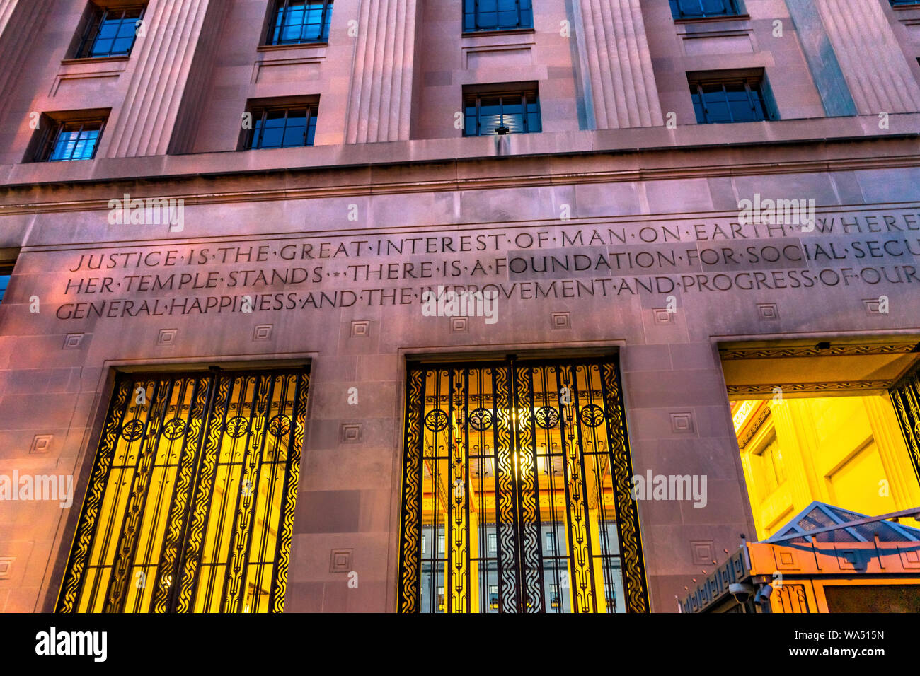 Entrance Gate Robert F Kennedy Justice Department Building Pennsylvania ...