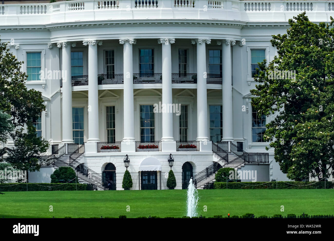 Presidential White House Constitution Ave Washington DC Stock Photo - Alamy