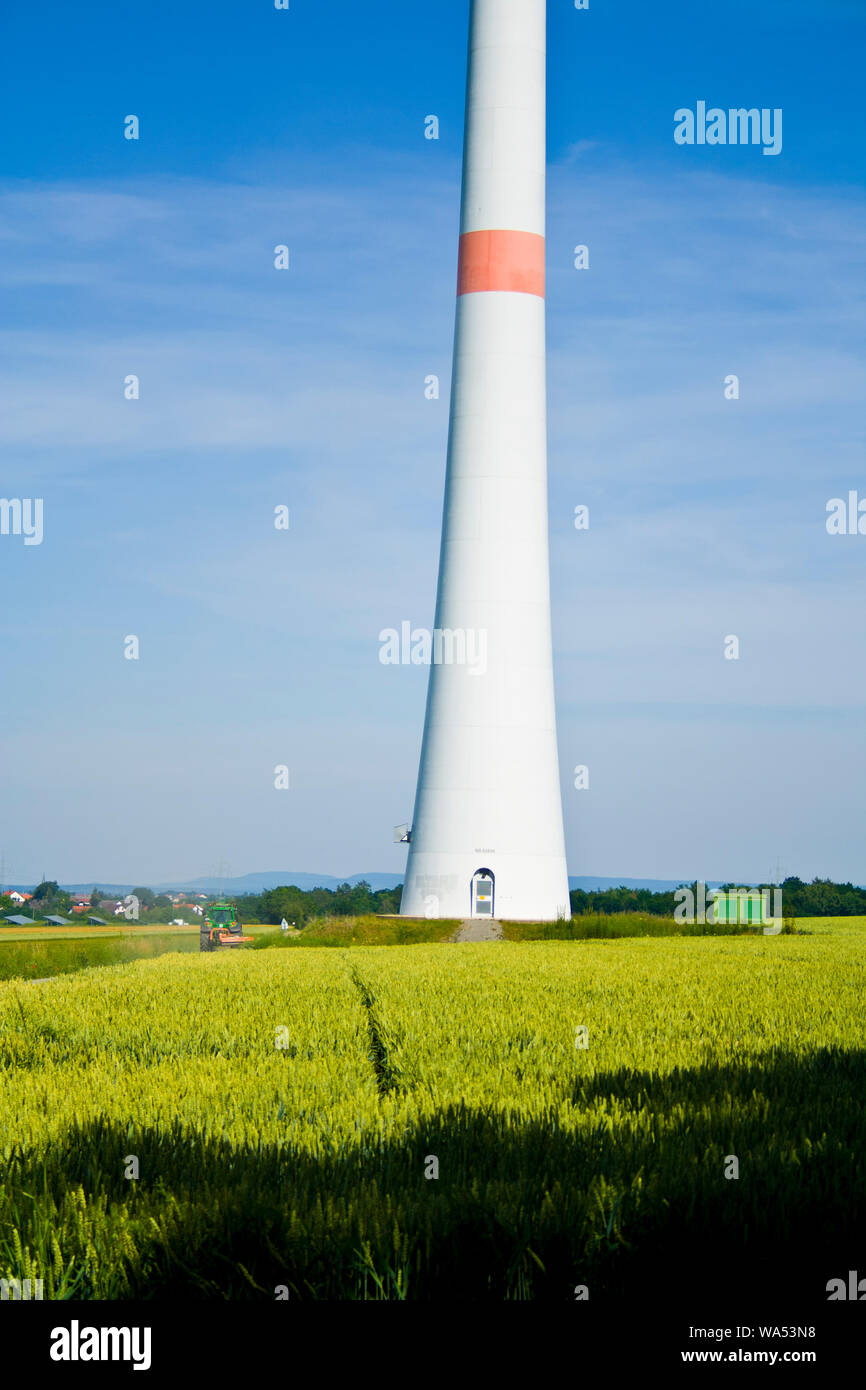 Wind turbines and tractor hi-res stock photography and images - Alamy