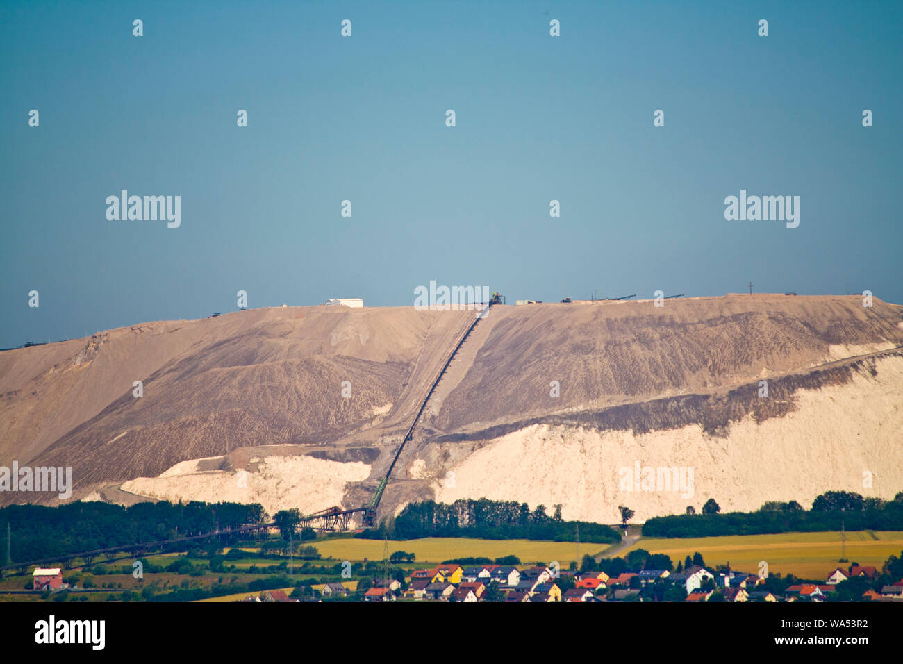 Extracting and mining potassium and magnesium salts.Large excavator ...