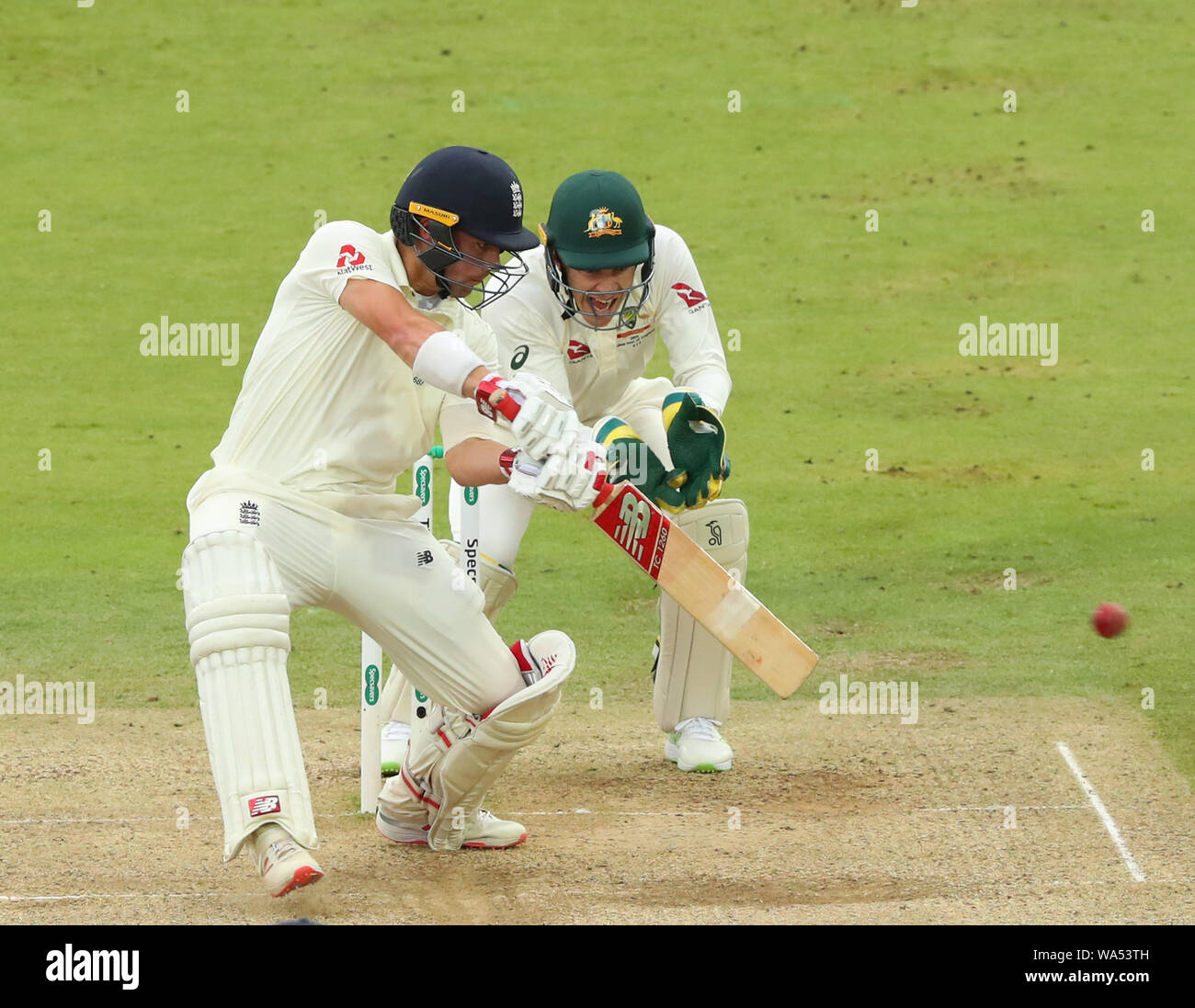 London, UK. 17th Aug, 2019. Rory Burns of England hits the ball for ...