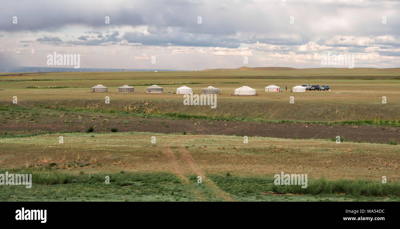 Secluded Mongolian Gers at the Gobi Desert, Mongolia Stock Photo - Alamy