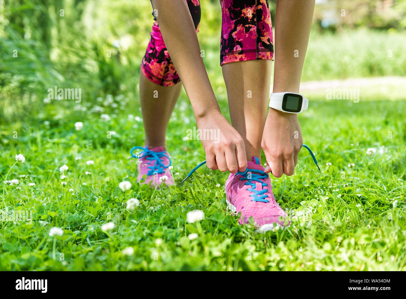 Running shoe and smartwatch hi-res stock photography and images - Alamy