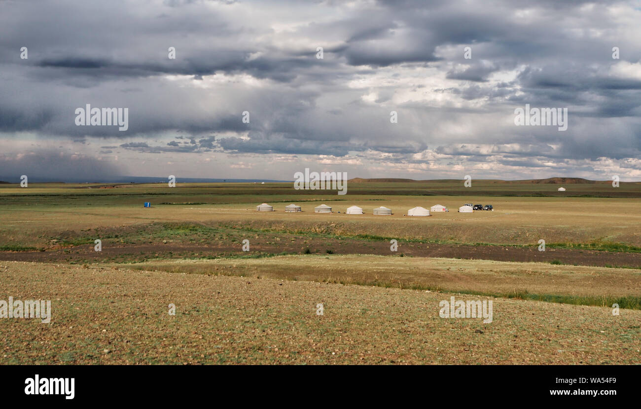 Secluded Mongolian Gers at the Gobi Desert, Mongolia Stock Photo - Alamy
