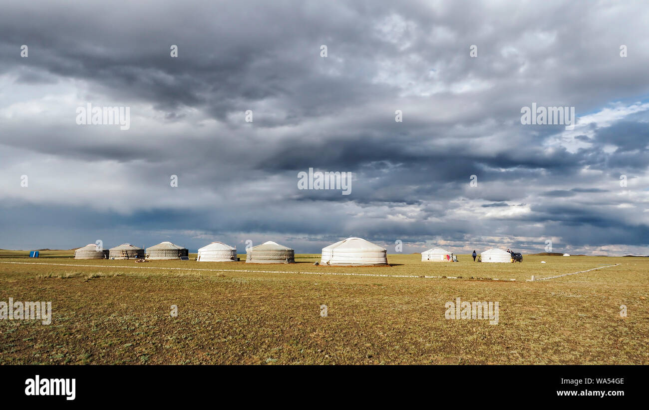 Secluded Mongolian Gers at the Gobi Desert, Mongolia Stock Photo - Alamy