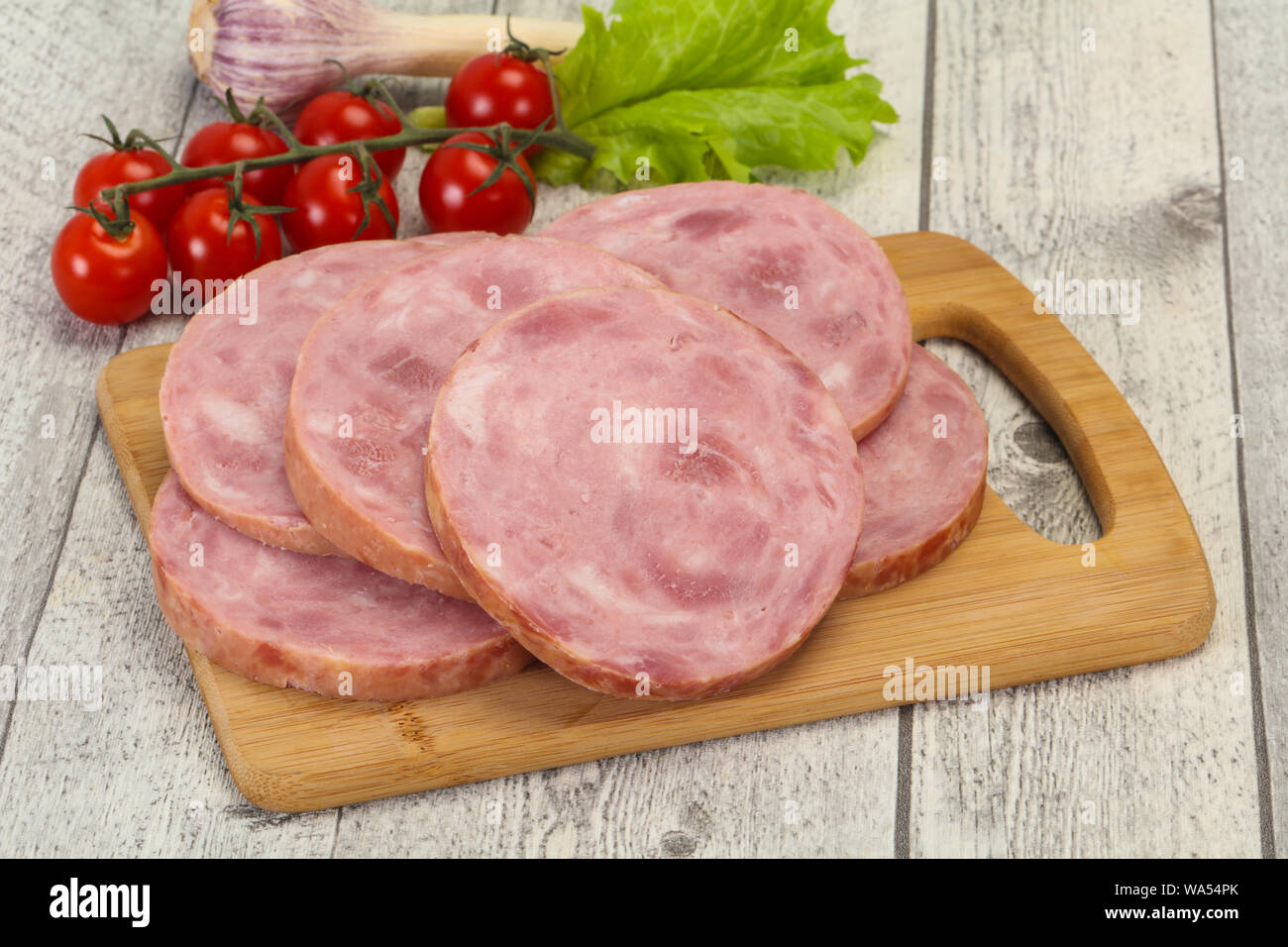 Natural ham made from pork meat Stock Photo - Alamy