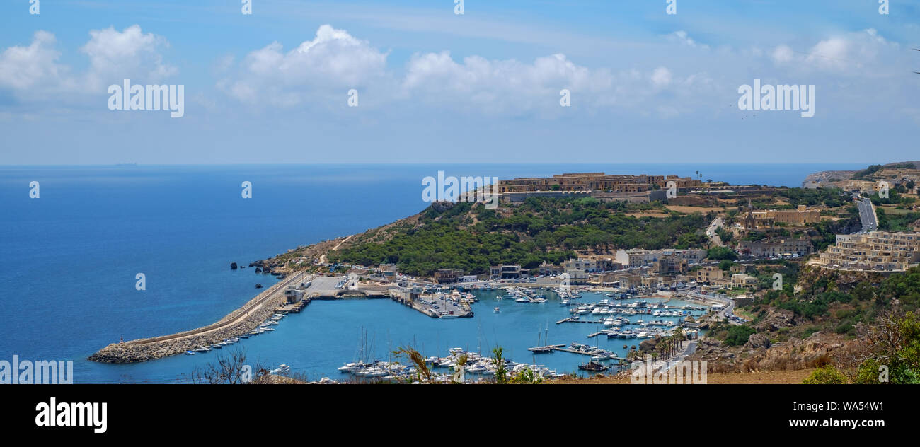 Aerial view Gozo island, Malta Stock Photo - Alamy