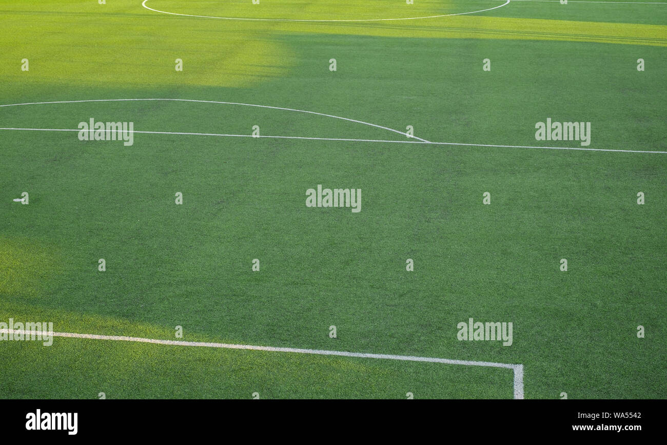 football field with white marking Stock Photo - Alamy