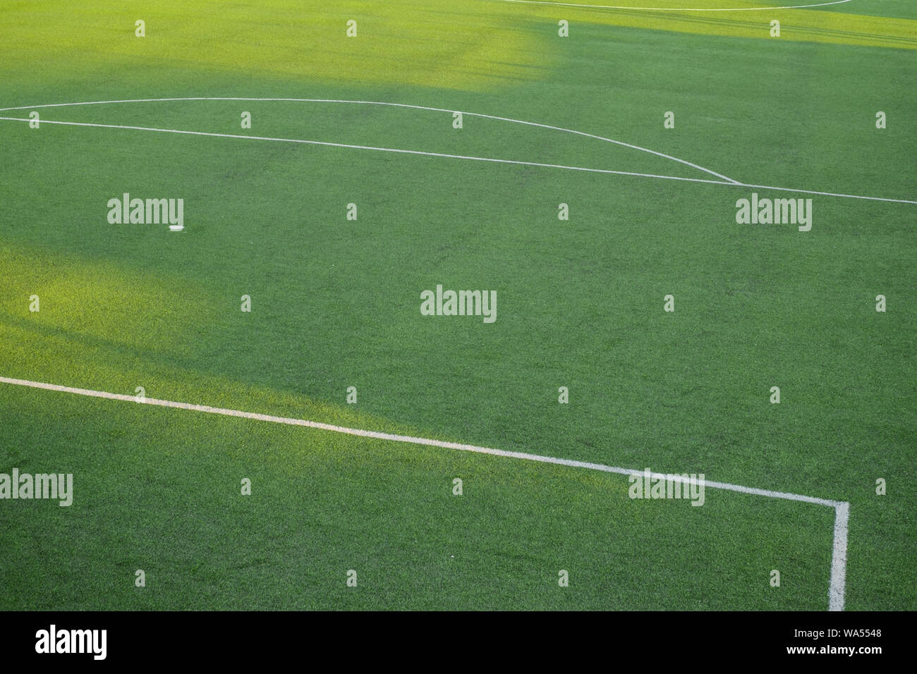 football field with white marking Stock Photo - Alamy
