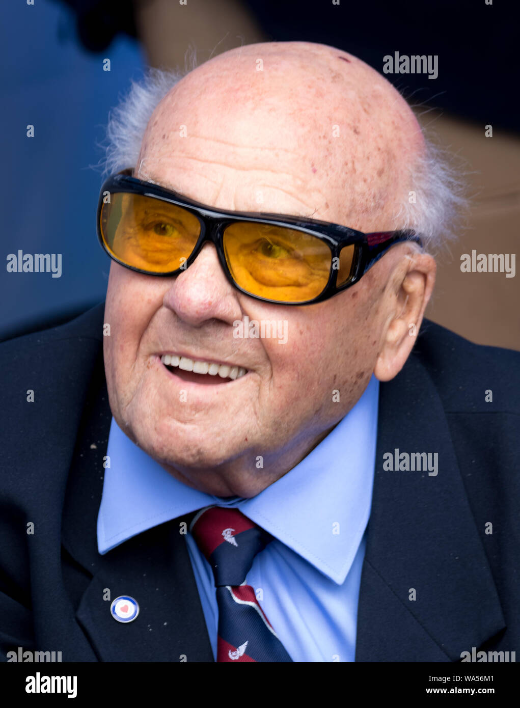 Eastbourne, UK. 17 Aug 2019. Retired Flight Sergeant Tom Rogers, former ...