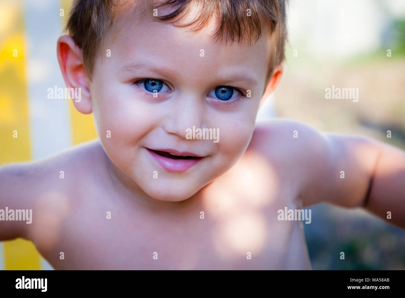 cute boy sunbathing Stock Photo - Alamy