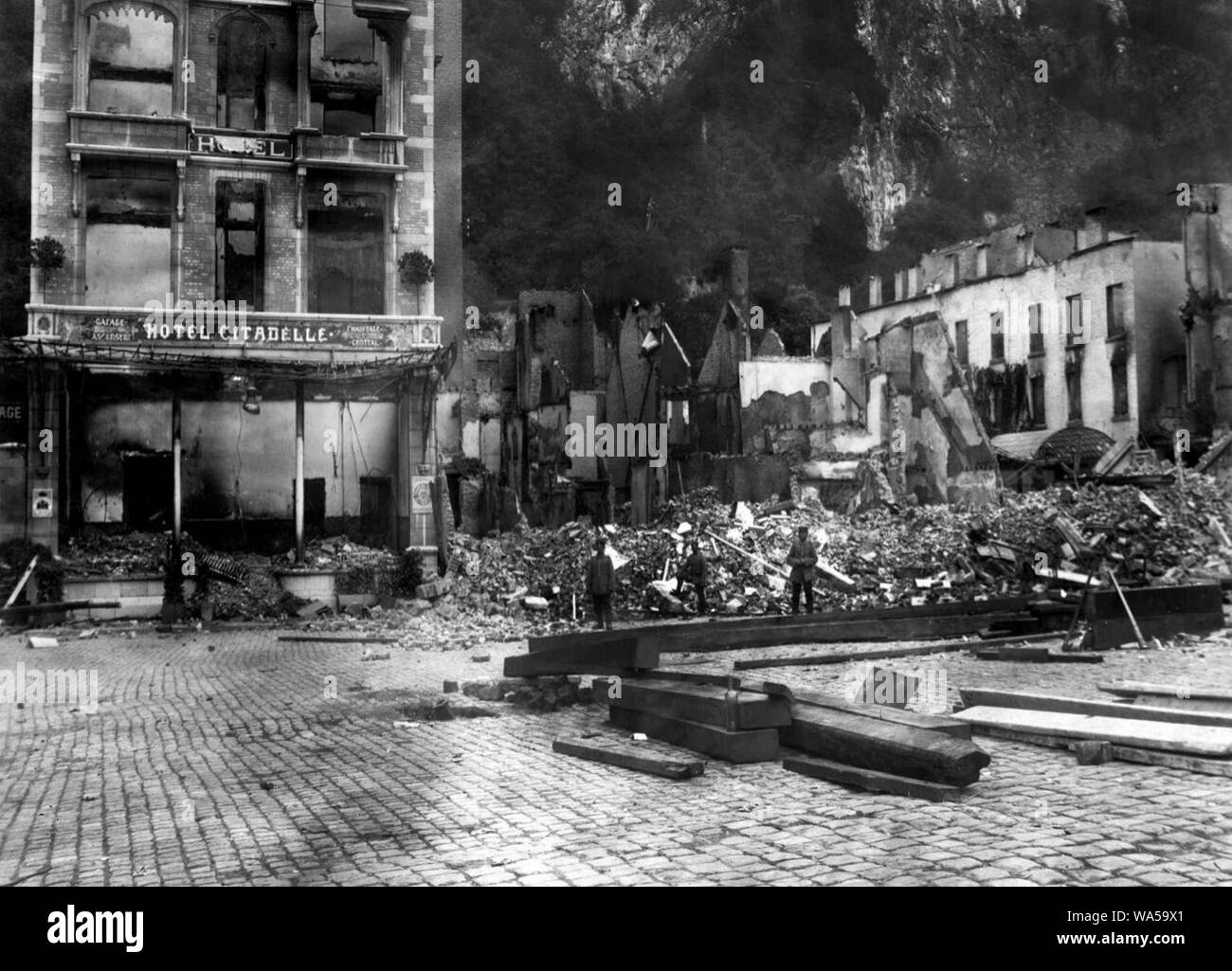Dinant Hotel Citadelle 1914 Stock Photo - Alamy