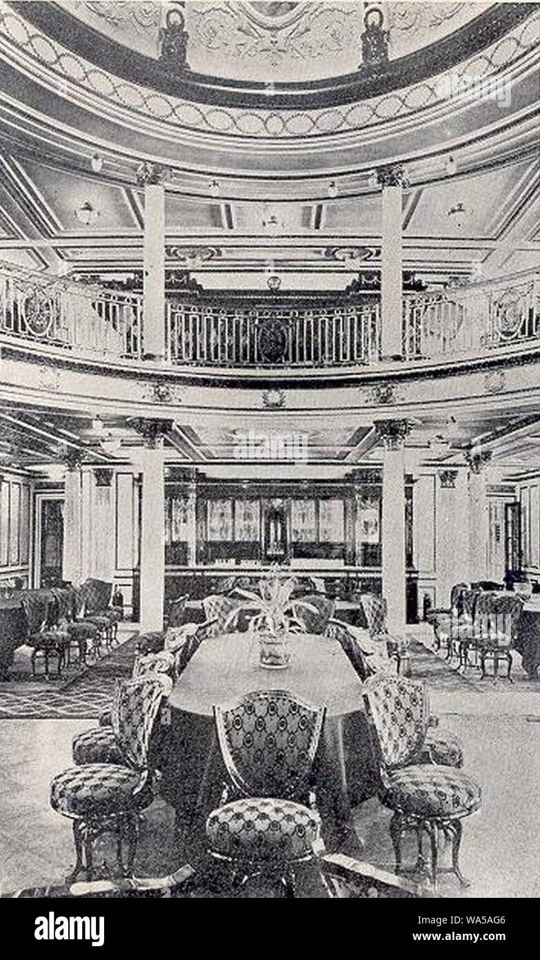Dining Saloon of the RMS Lusitania Stock Photo - Alamy