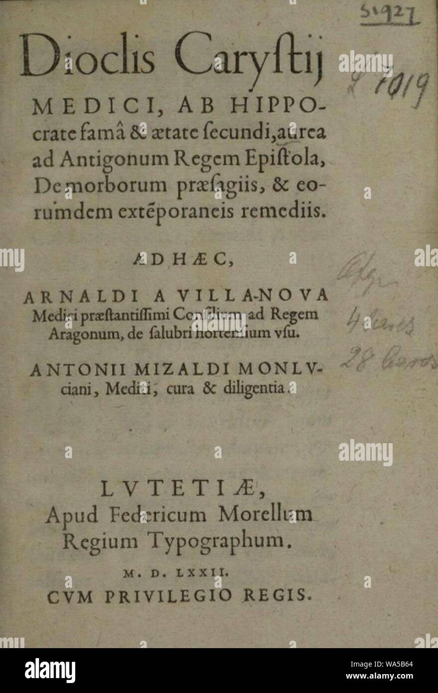 Diocles hi-res stock photography and images - Alamy