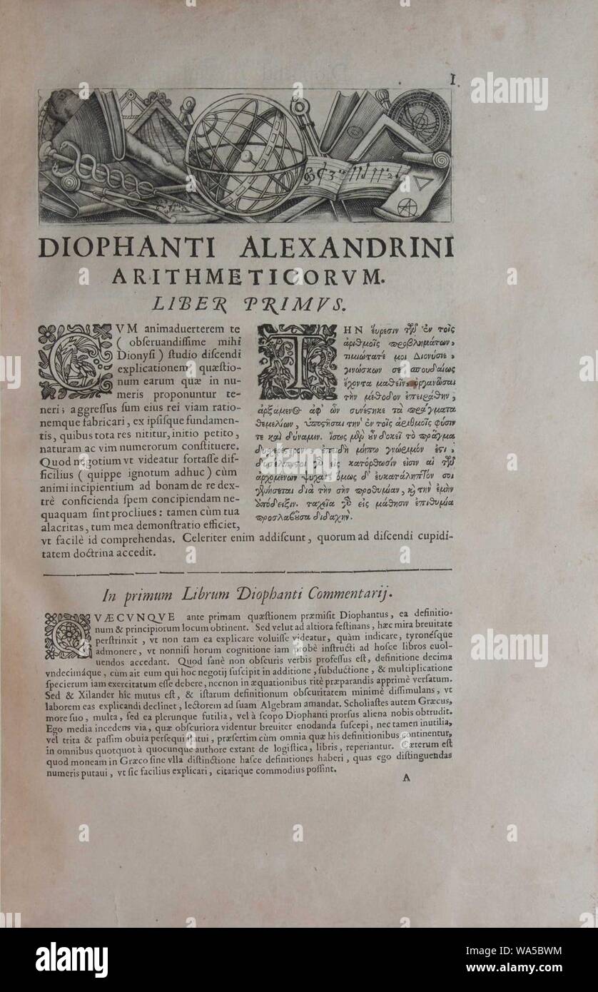 Diophantus hi-res stock photography and images - Alamy