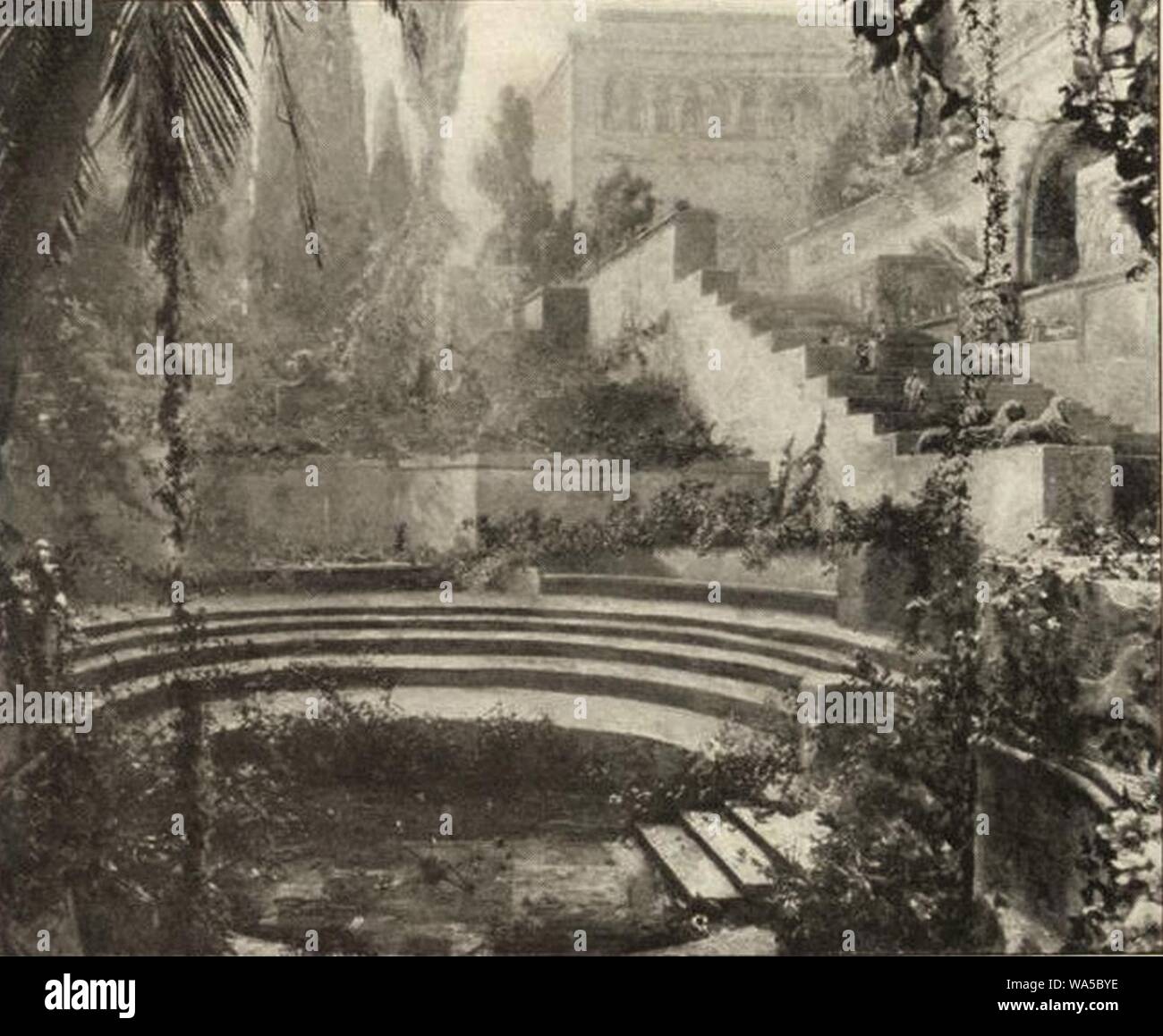 Diorama - Assyrischer Garten Georg Hacker 1904 Stock Photo - Alamy