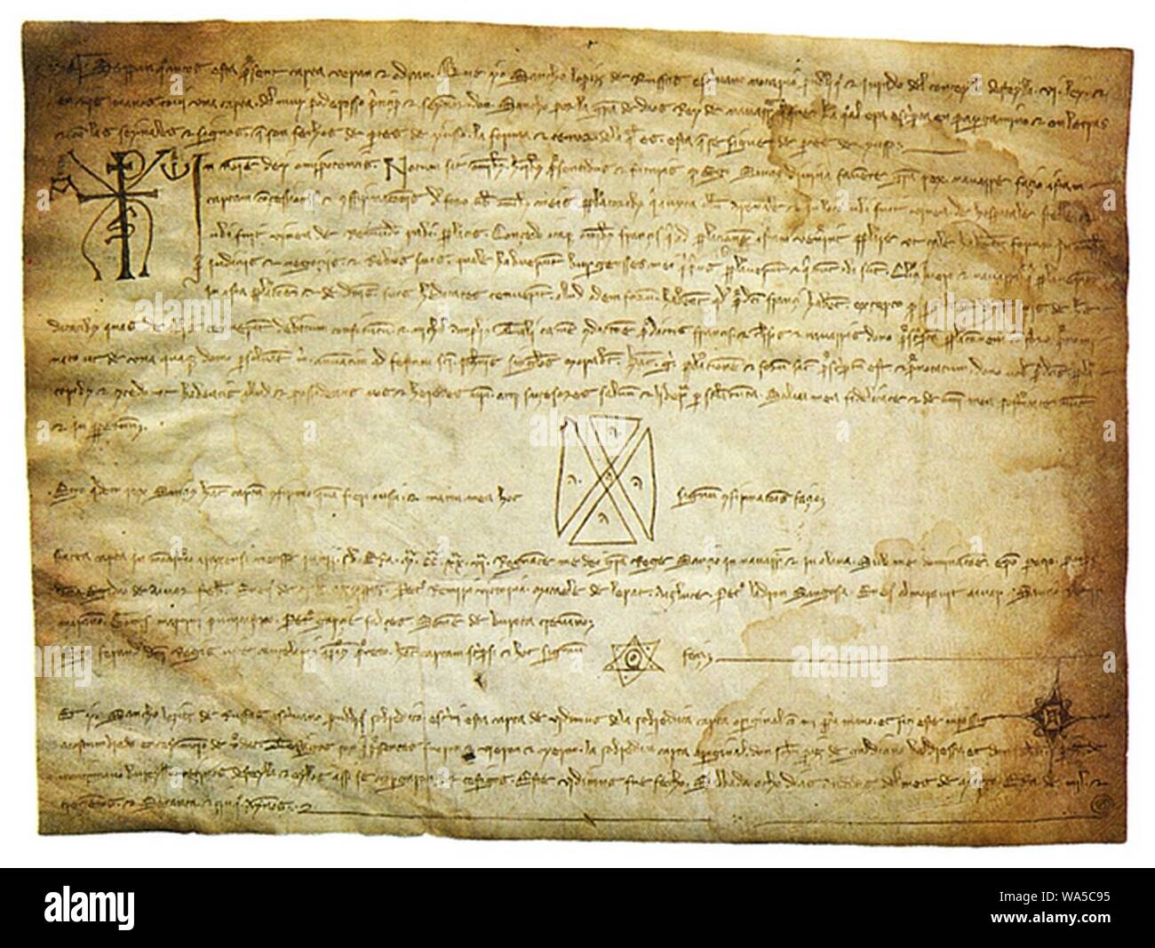 DIploma de Sancho VI Stock Photo - Alamy