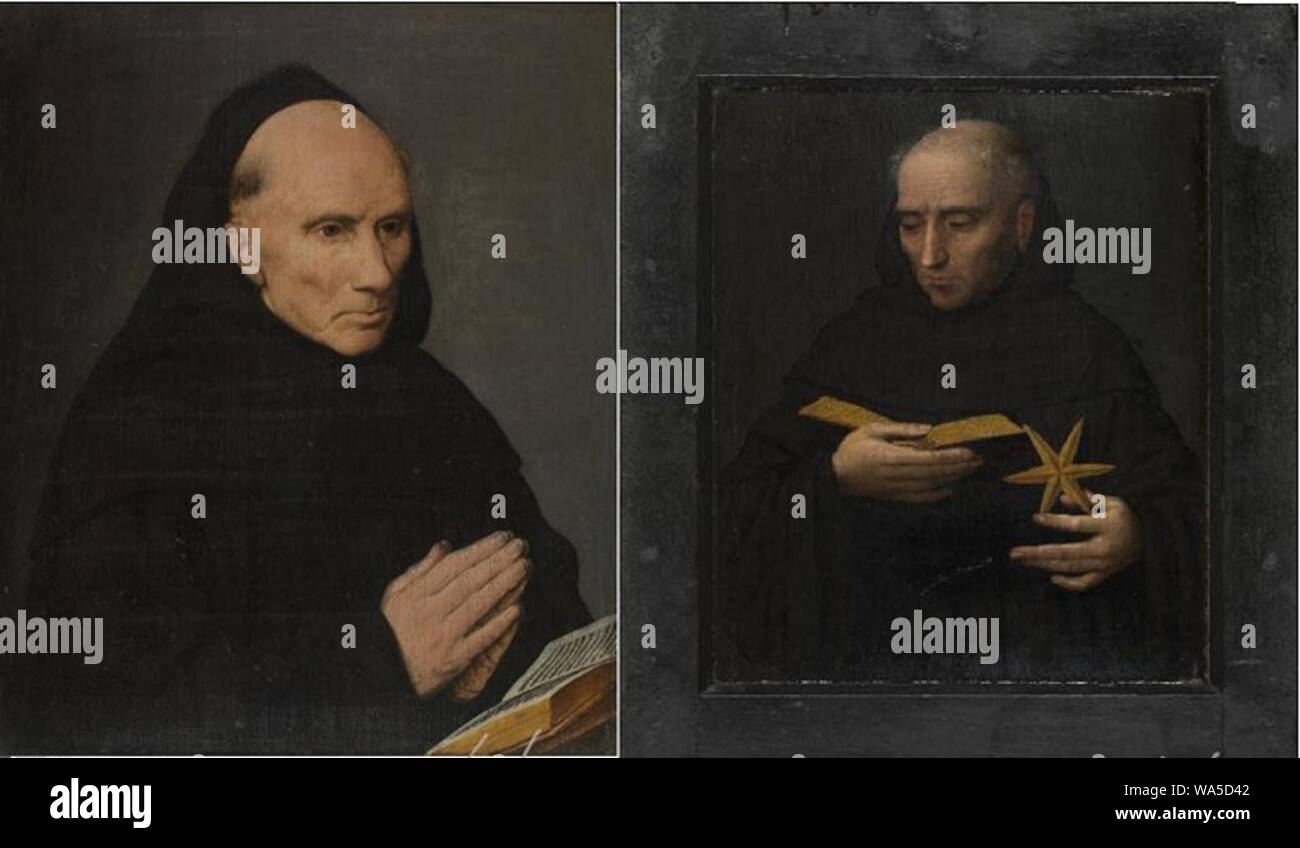 Diptych Portrait Rogerius de Jonghe and Saint Nicolas de Tolentin Stock ...