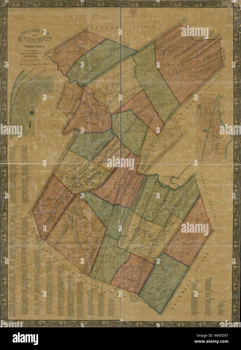 Huntingdon map hi-res stock photography and images - Alamy