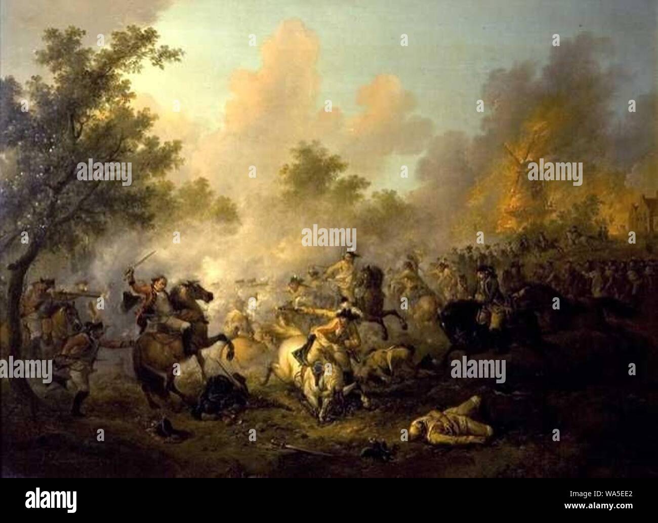 Dirk Langendijk - Slagveld met stervende generaal Stock Photo - Alamy