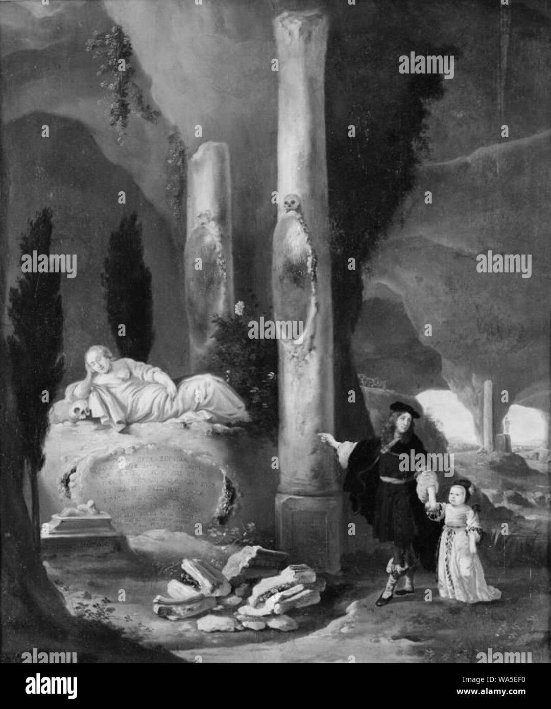 Tomb in cave Black and White Stock Photos & Images - Alamy