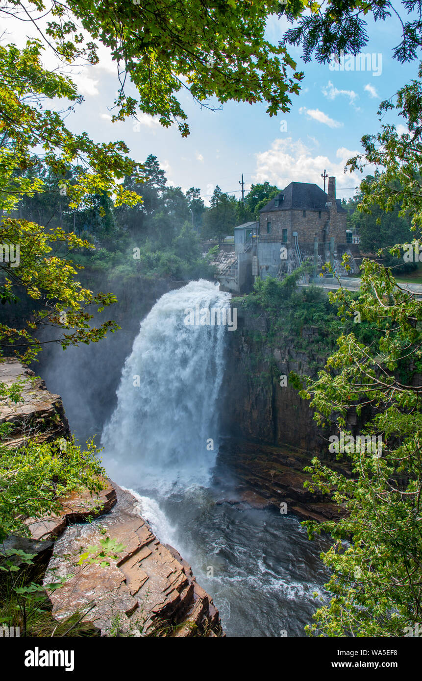 waterfalls at AuSable Chasm NY Stock Photo - Alamy