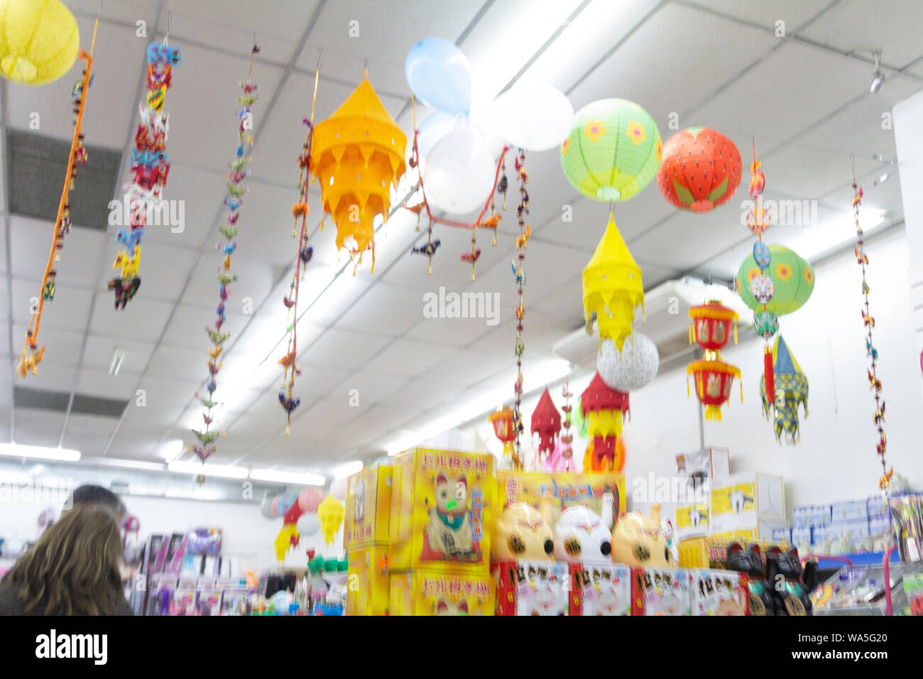 Buenos Aires, Argentina. Chinese bazaar crowded with people in which ...