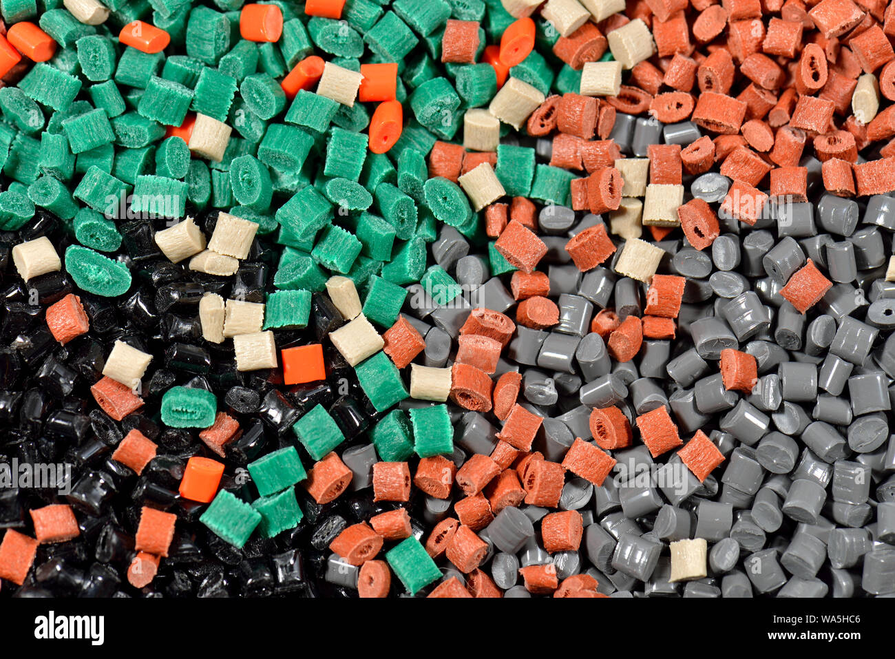 dyed plastic polymer resind granulates in laboratory Stock Photo - Alamy
