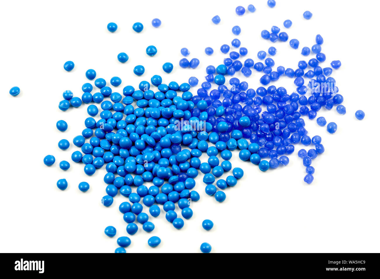 two different blue polymer reins on white Stock Photo - Alamy