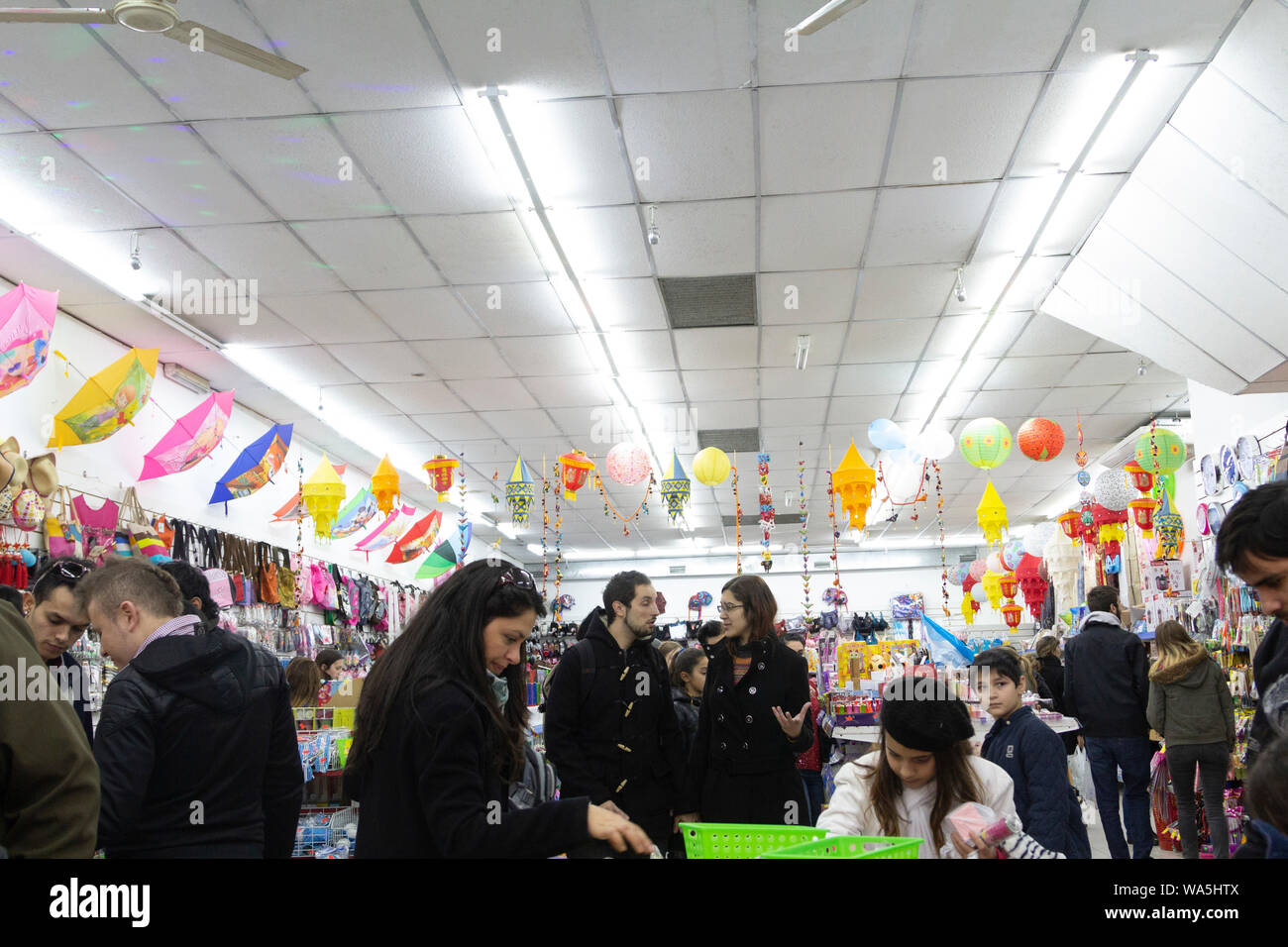 Buenos Aires, Argentina. Chinese bazaar crowded with people in which ...