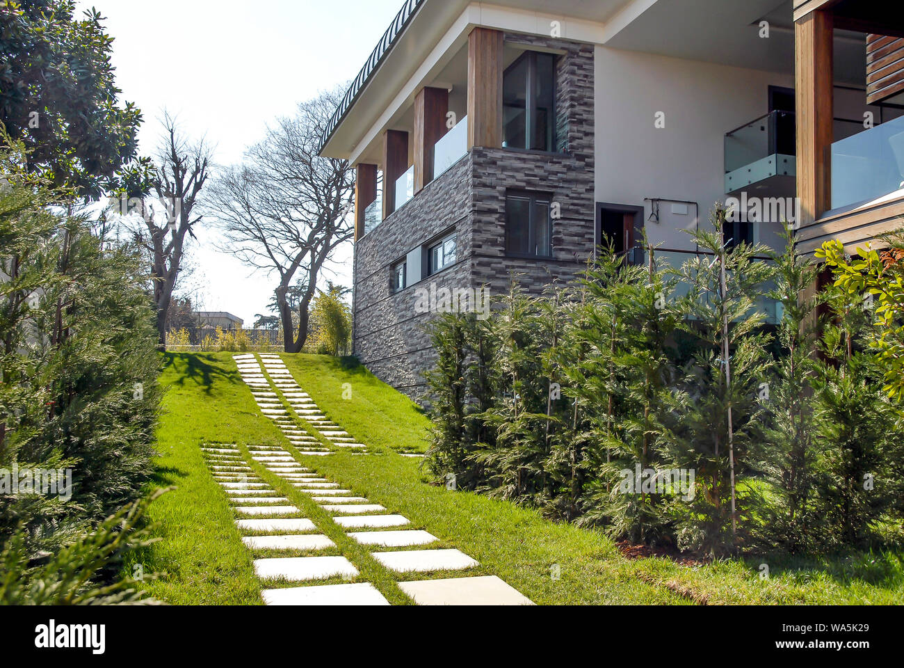 Istanbul, Turkey, 22 March 2015: Beautiful exterior of newly built ...