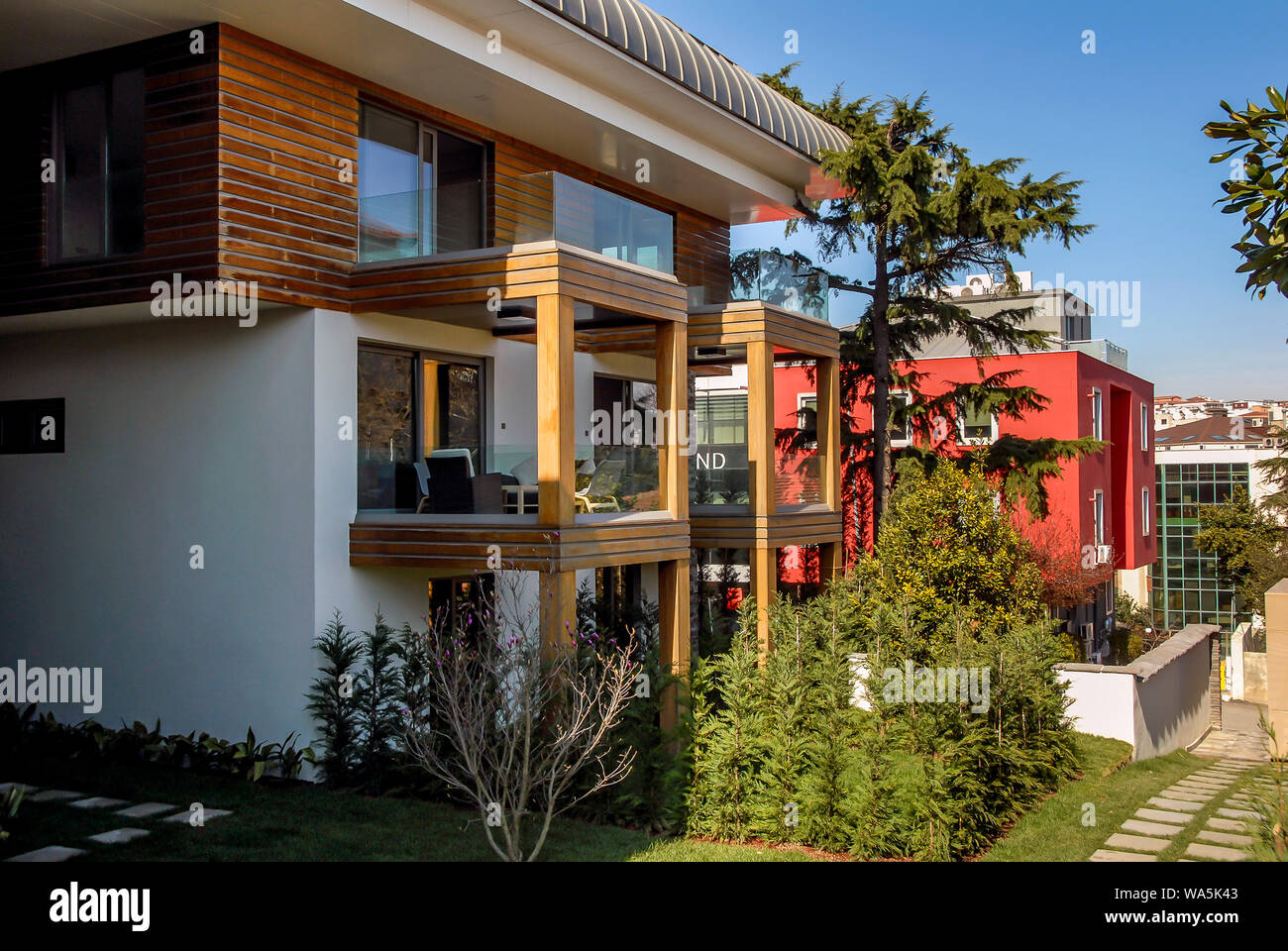 Istanbul, Turkey, 22 March 2015: Beautiful exterior of newly built ...