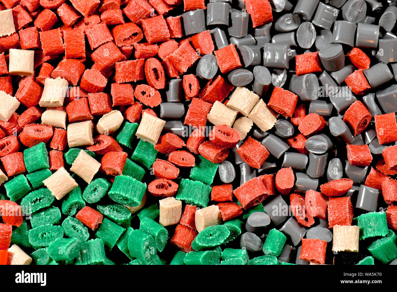 dyed plastic polymer resind granulates in laboratory Stock Photo - Alamy