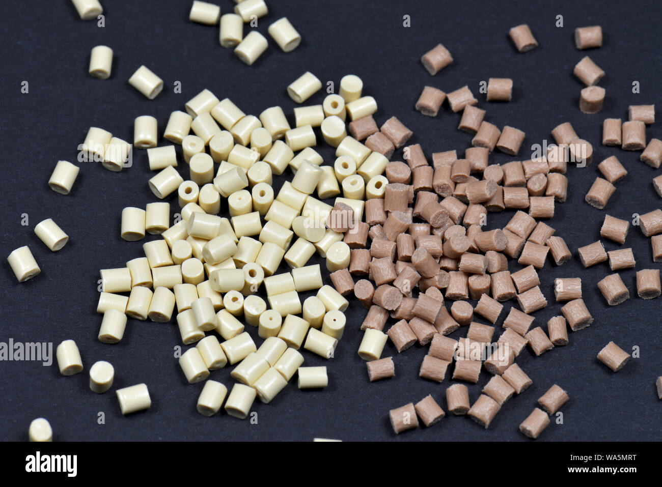 dyed plastic polymer resind granulates in laboratory Stock Photo - Alamy