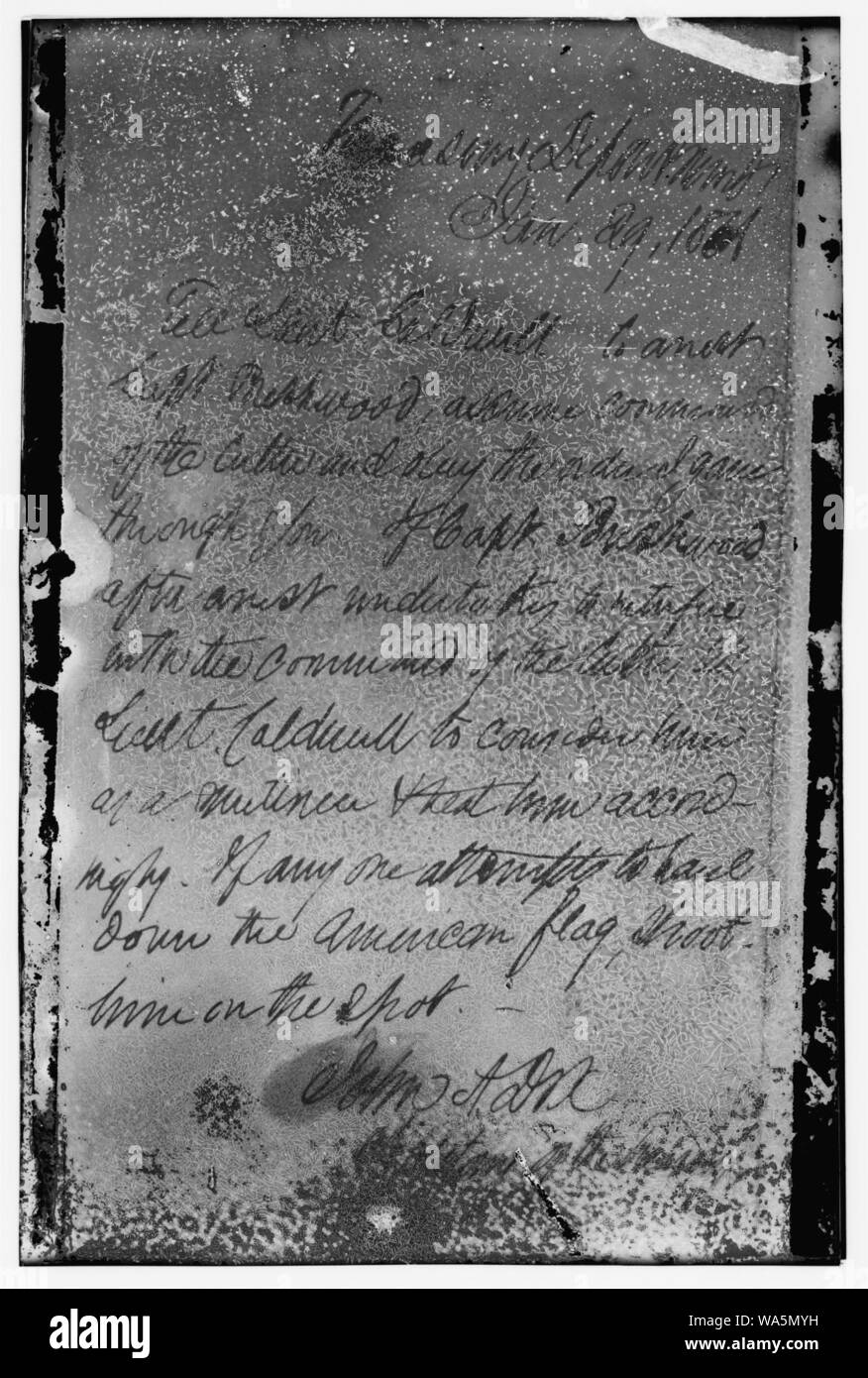 Dix letter 'Shoot him on the Spot' Stock Photo - Alamy