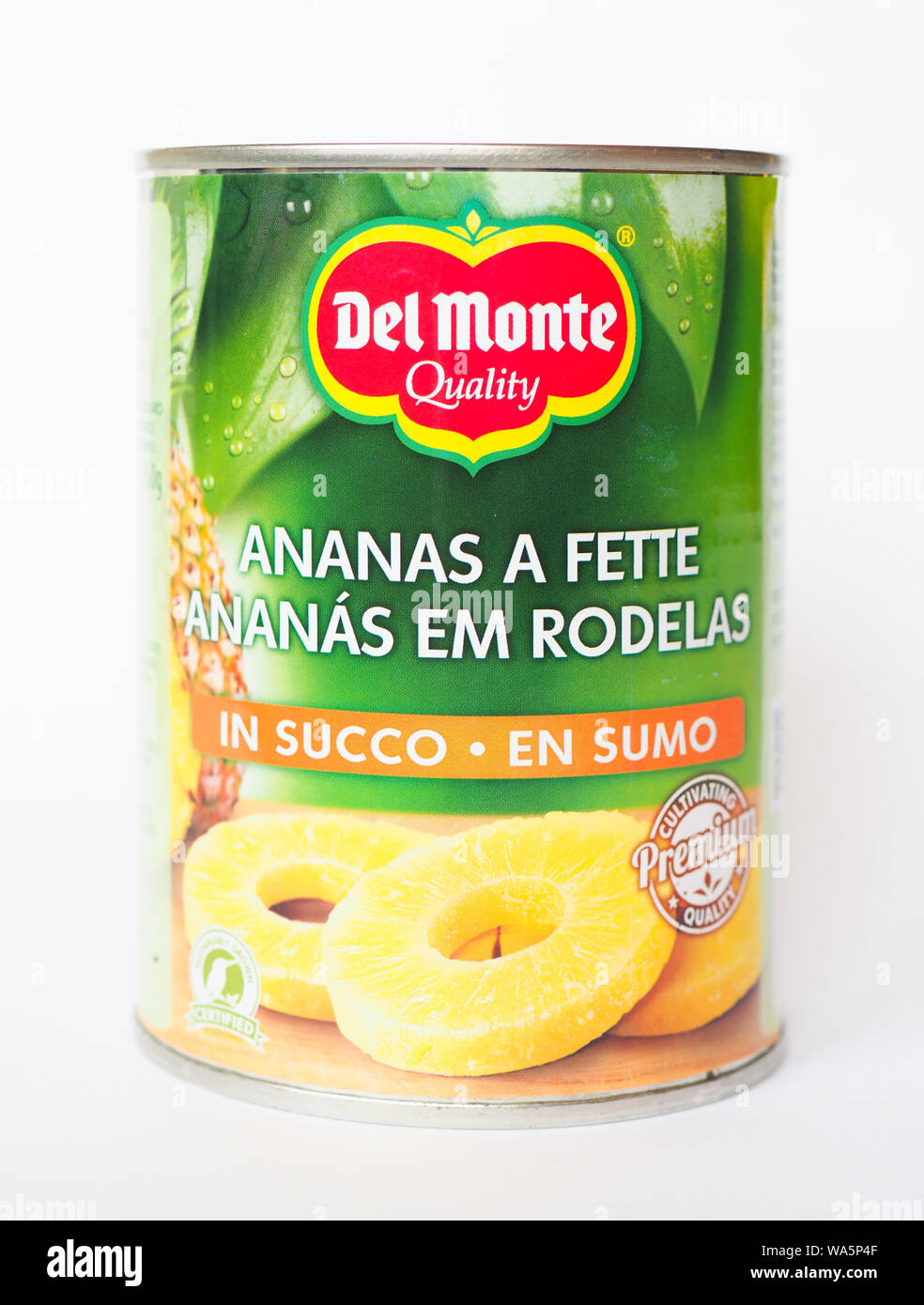 NEW YORK, USA - CIRCA AUGUST 2019: Del Monte pineapple slices Stock ...