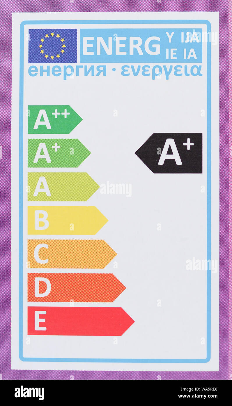 BERLIN, GERMANY - CIRCA AUGUST 2019: Energy class sign Stock Photo - Alamy