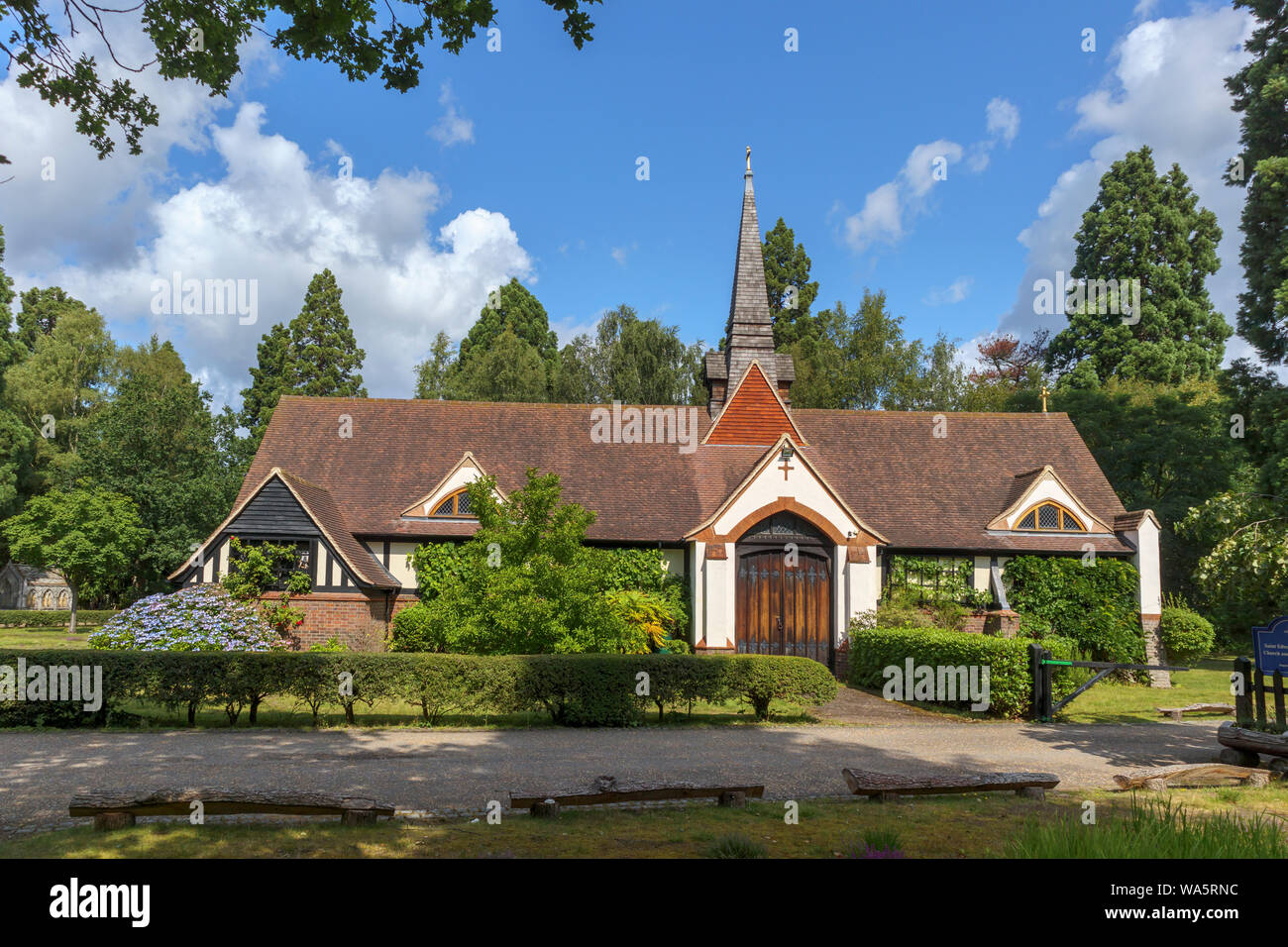 Exterior of traditional Greek Orthodox Saint Edward Shrine Church and ...