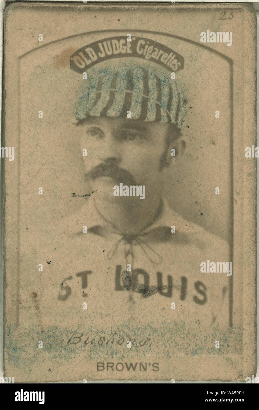 Doc Bushong, St. Louis Browns, baseball card portrait Stock Photo - Alamy