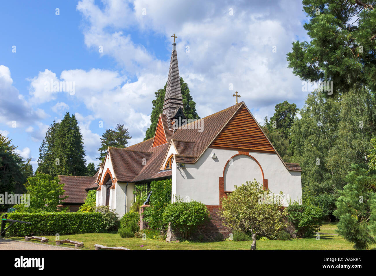 Exterior of traditional Greek Orthodox Saint Edward Shrine Church and ...