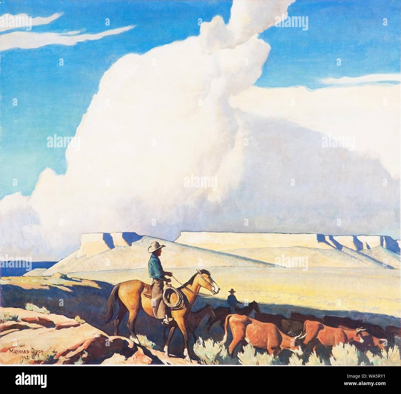 Open Range by Maynard Dixon, 1942 Stock Photo - Alamy