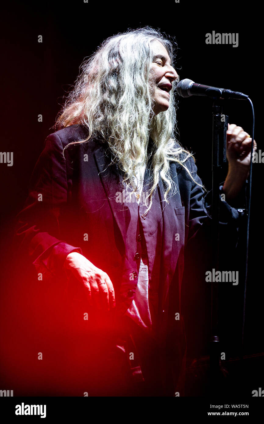 American singer-songwriter, Patti Smith, performs live on stage at the ...