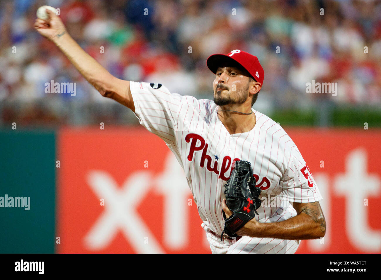 August 17, 2019: Philadelphia Phillies starting pitcher Zach Eflin (56 ...