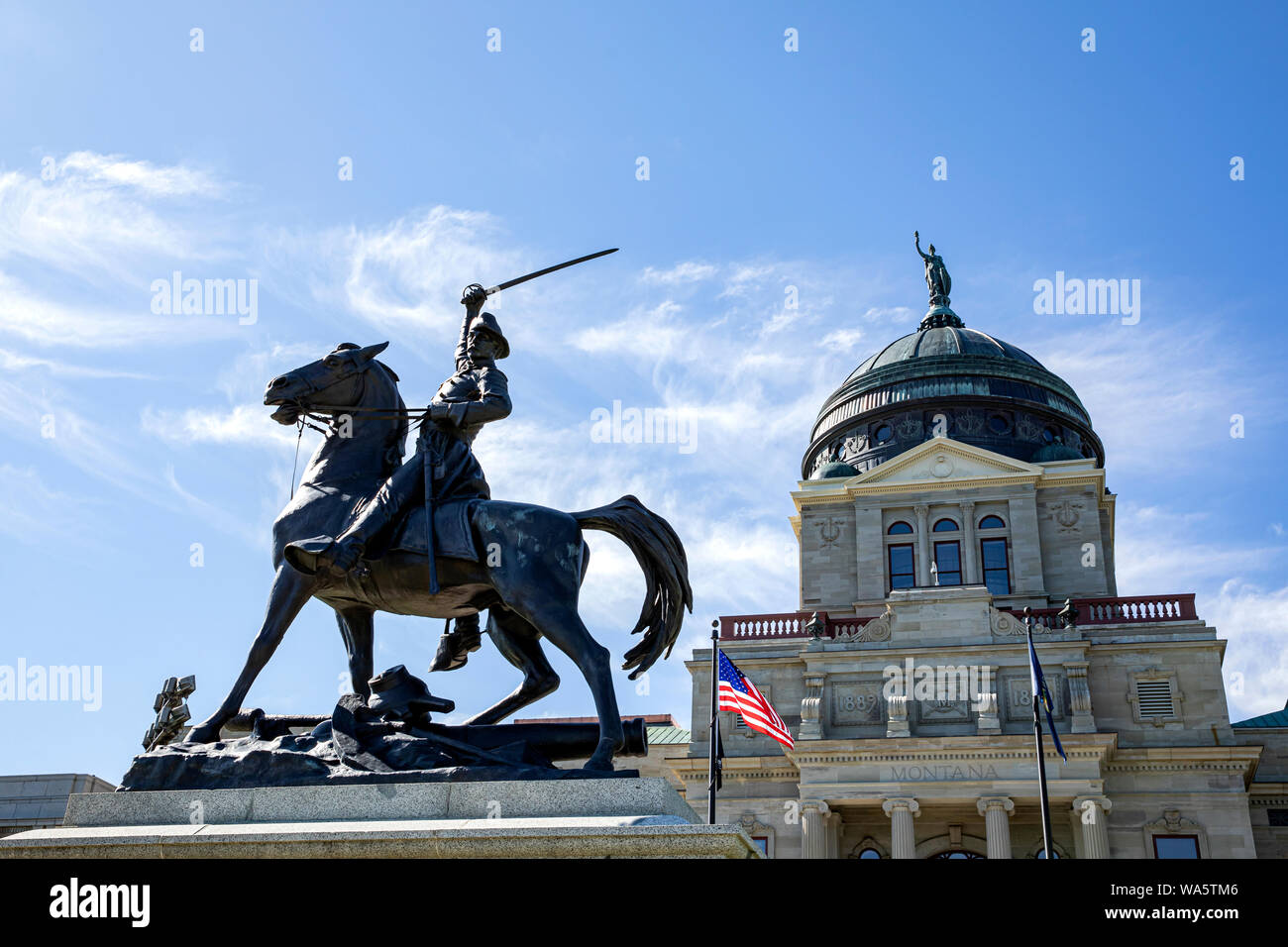 FRANCIS MEAGER STATUE STATE CAPITOL BUILDING HELENA MONTANA USA Stock ...