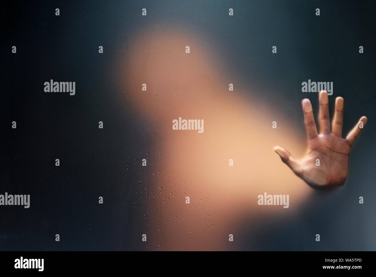 Creepy hand behind person hi-res stock photography and images - Alamy