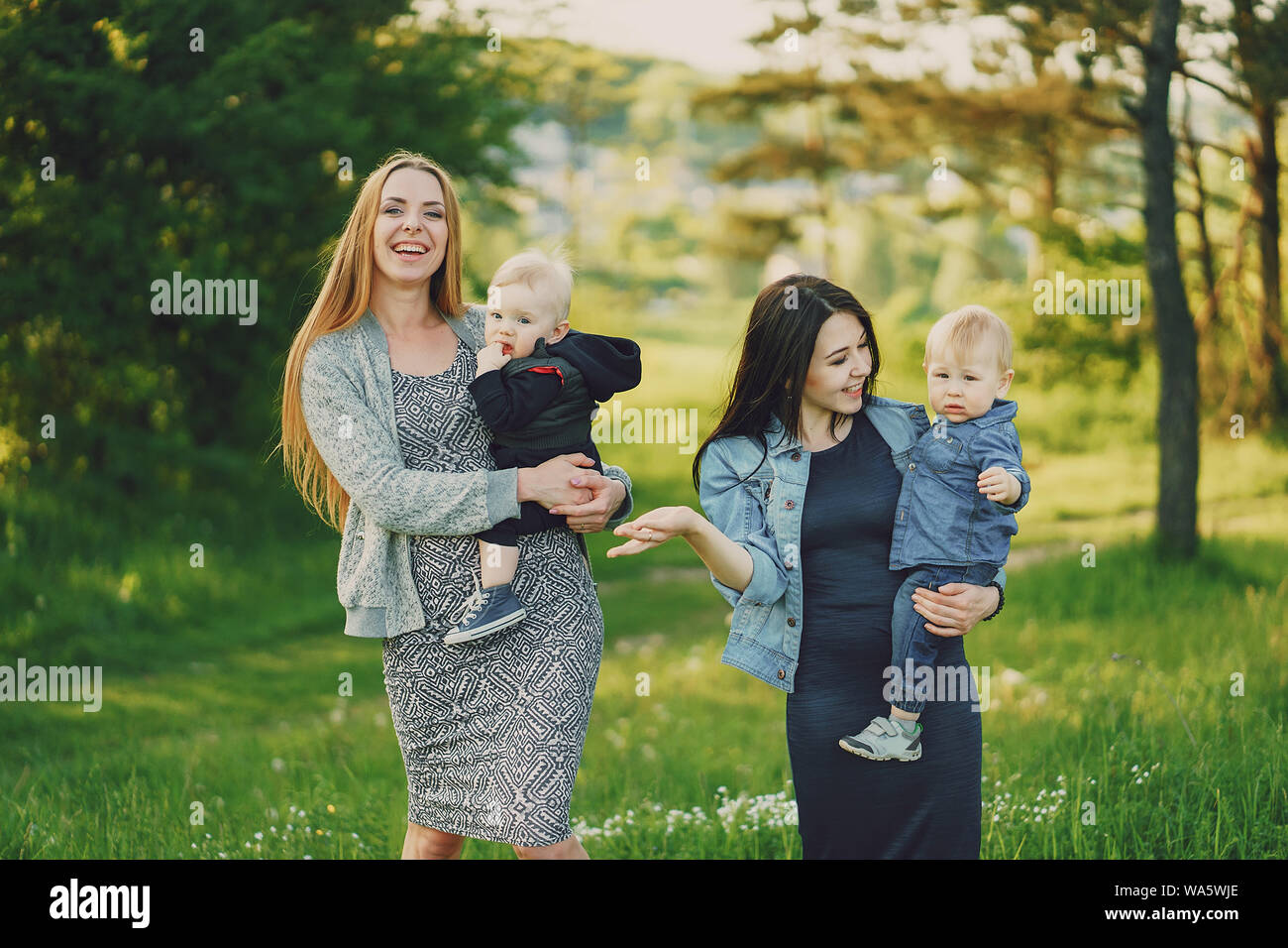 two beautiful mothers Stock Photo - Alamy