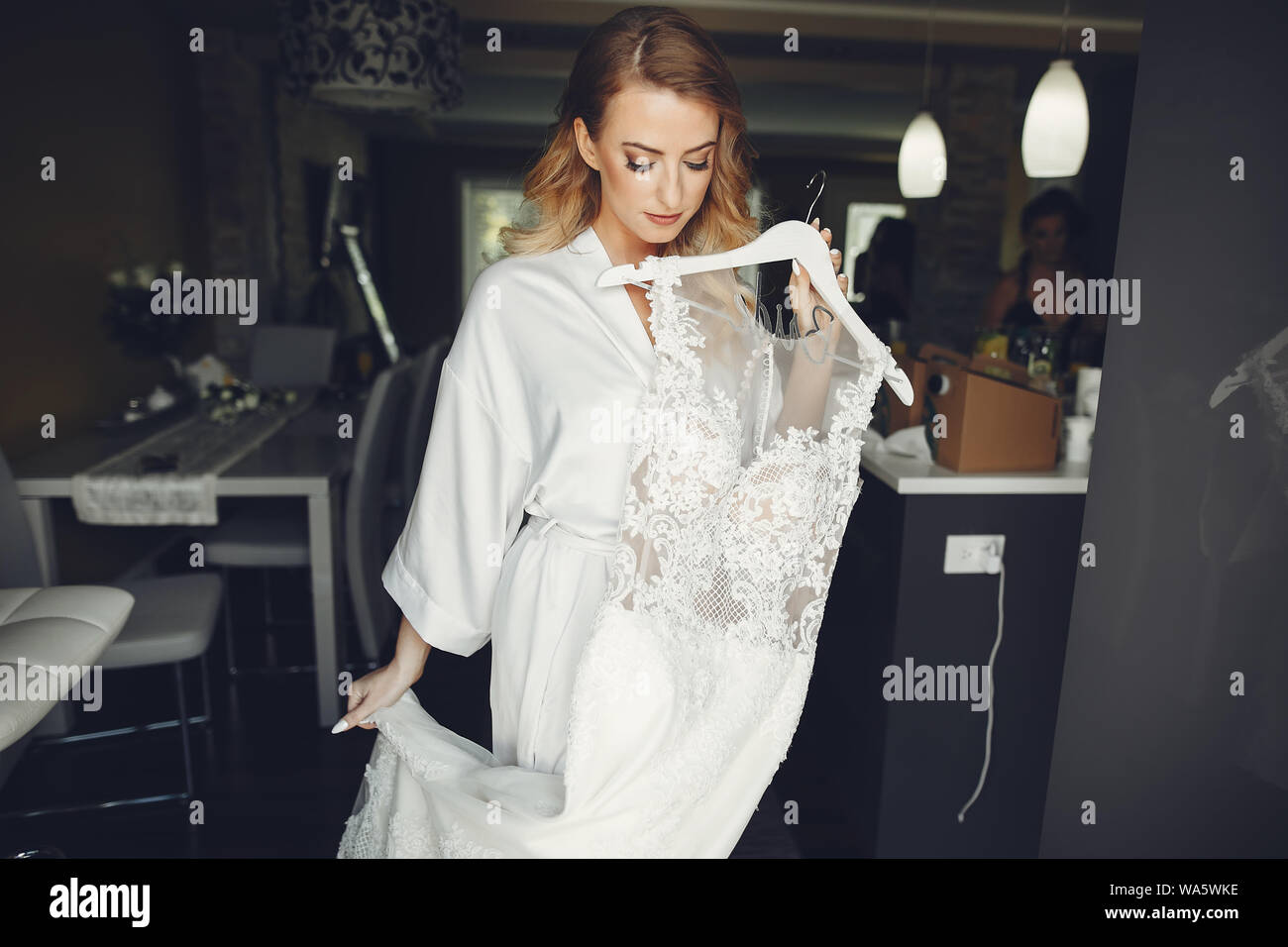 Elegant morning bride Stock Photo - Alamy