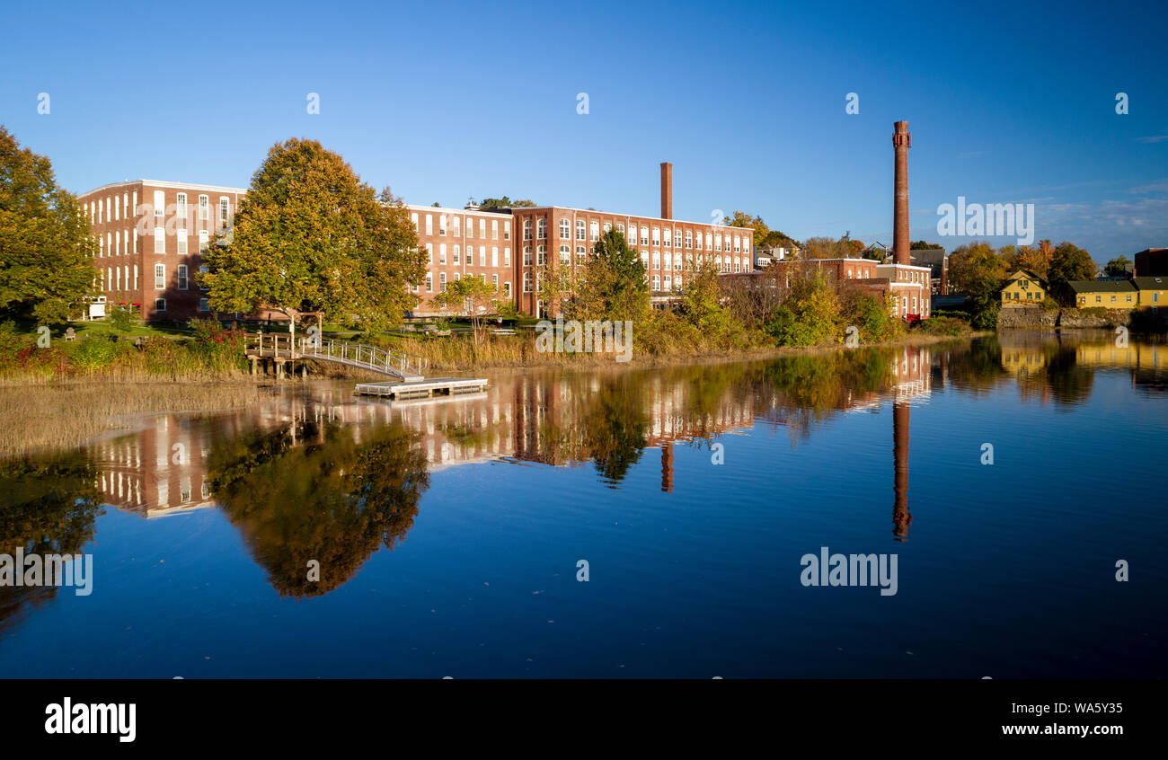 A 19th century textile mill has been renovated for modern use, seen ...